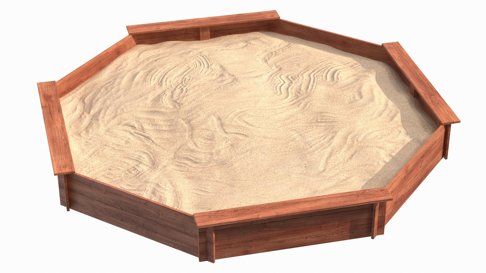 Wooden octagon sandbox model - TurboSquid 1625236