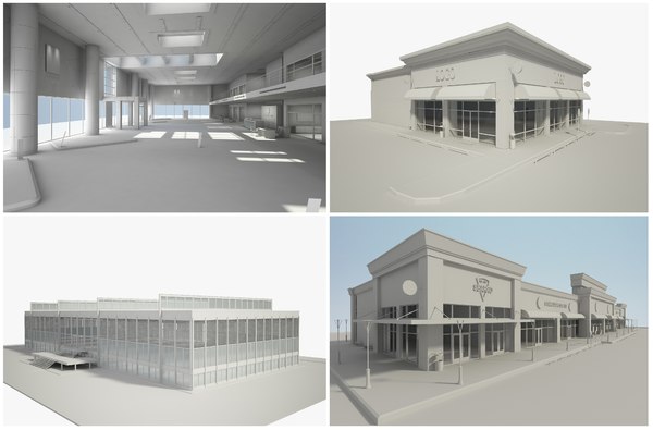 3ds max cartoon mexican restaurant