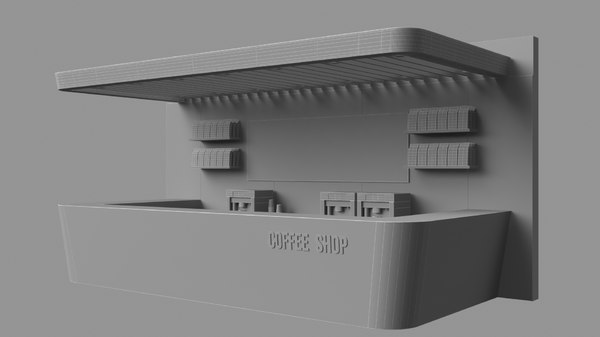 3D shop kiosk - TurboSquid 1625326