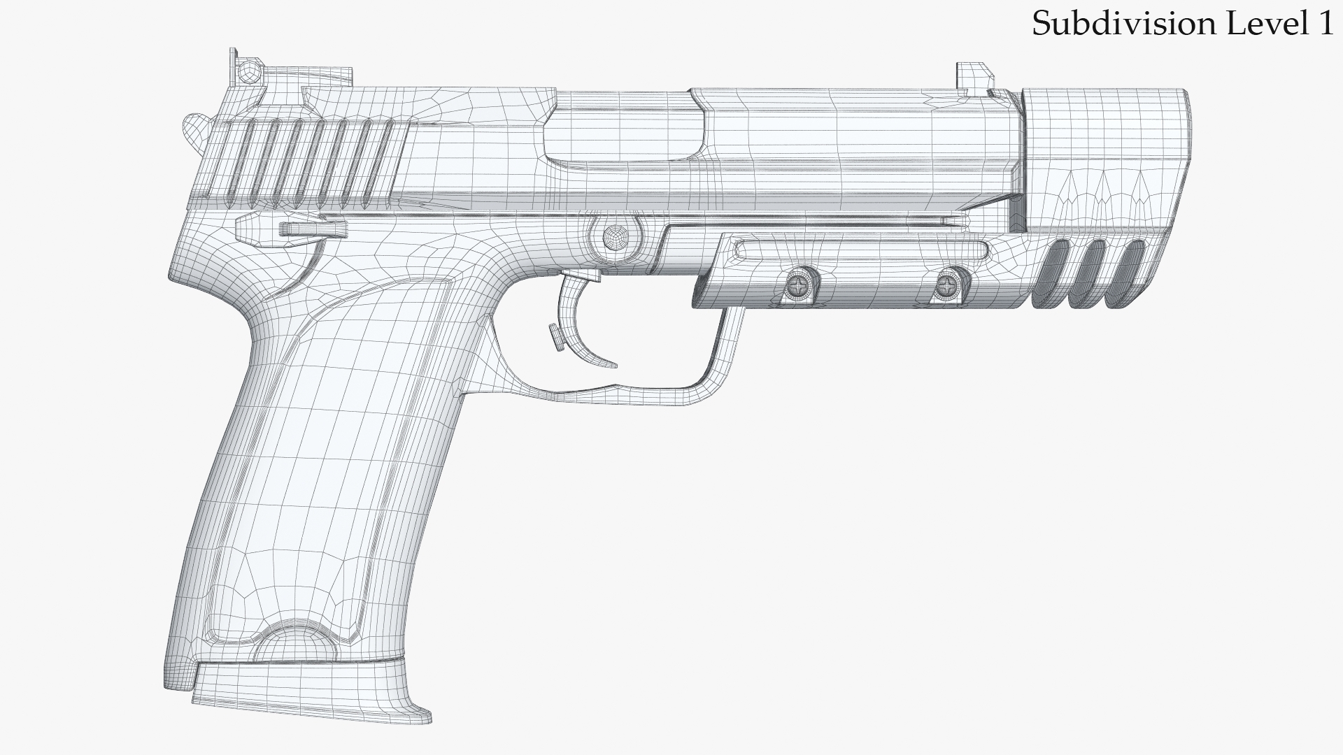 3d model gun usp45 match