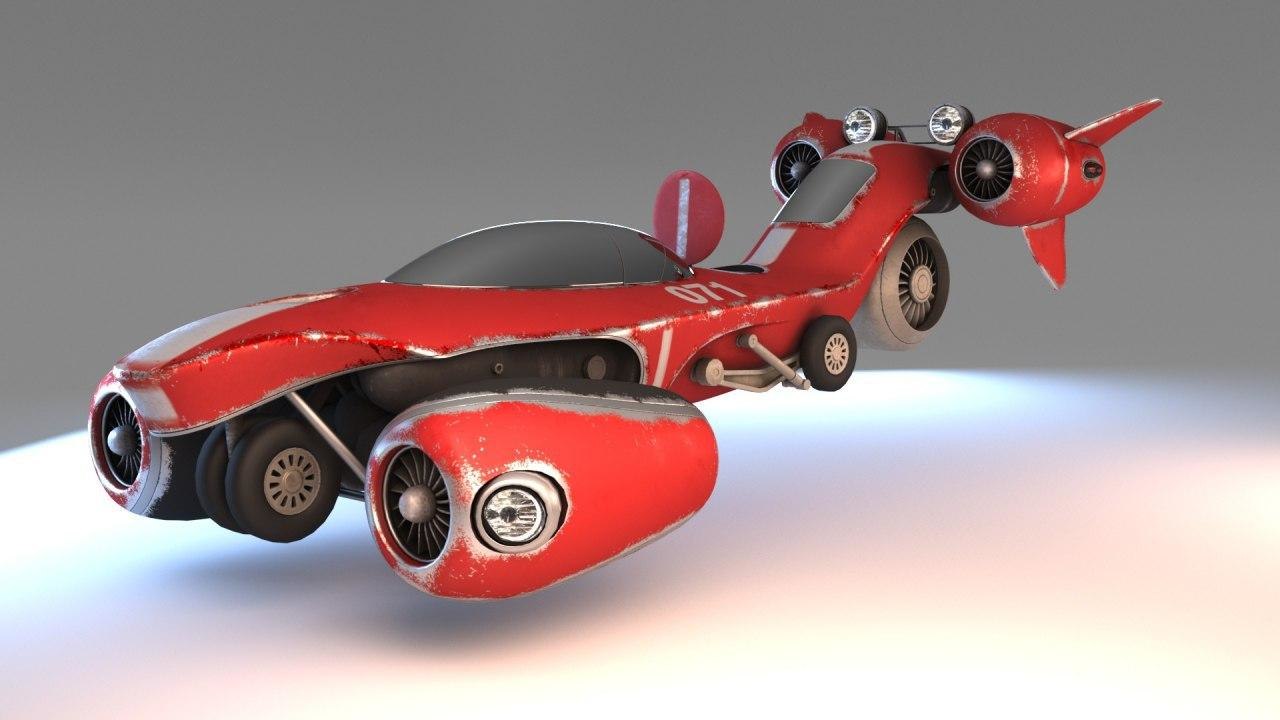 Hover speed car model - TurboSquid 1625447