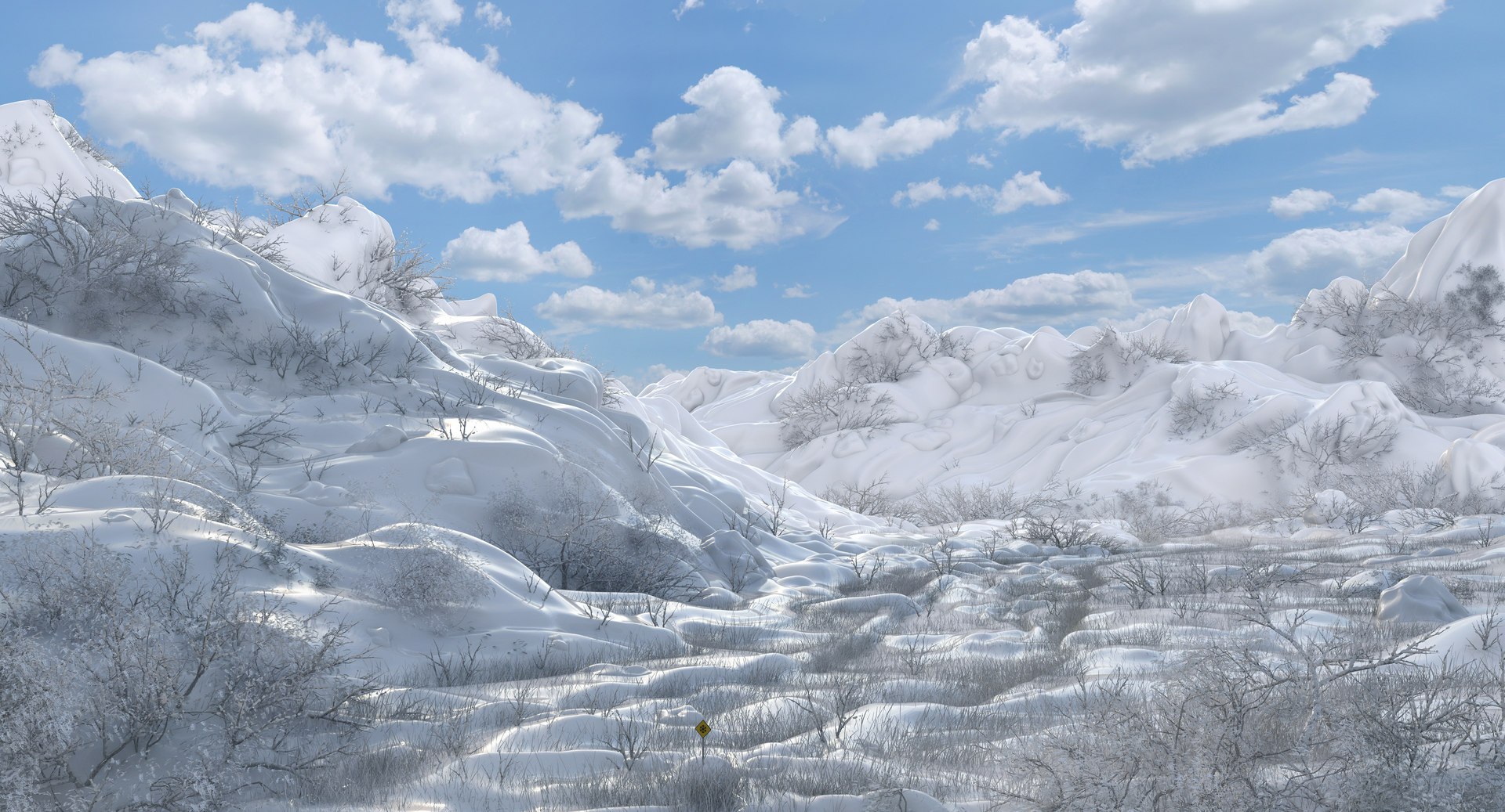 3D model snow mountain winter - TurboSquid 1625466