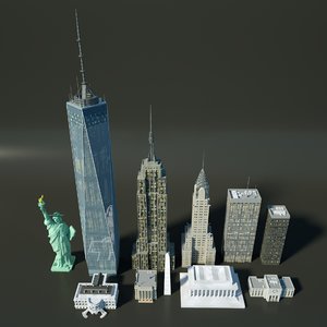theme building 3d model