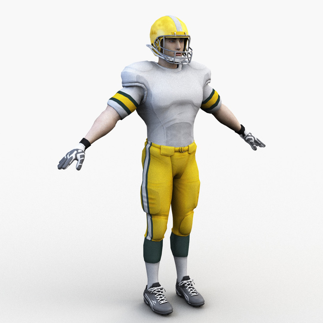 3D american football player 0001 model - TurboSquid 1625915
