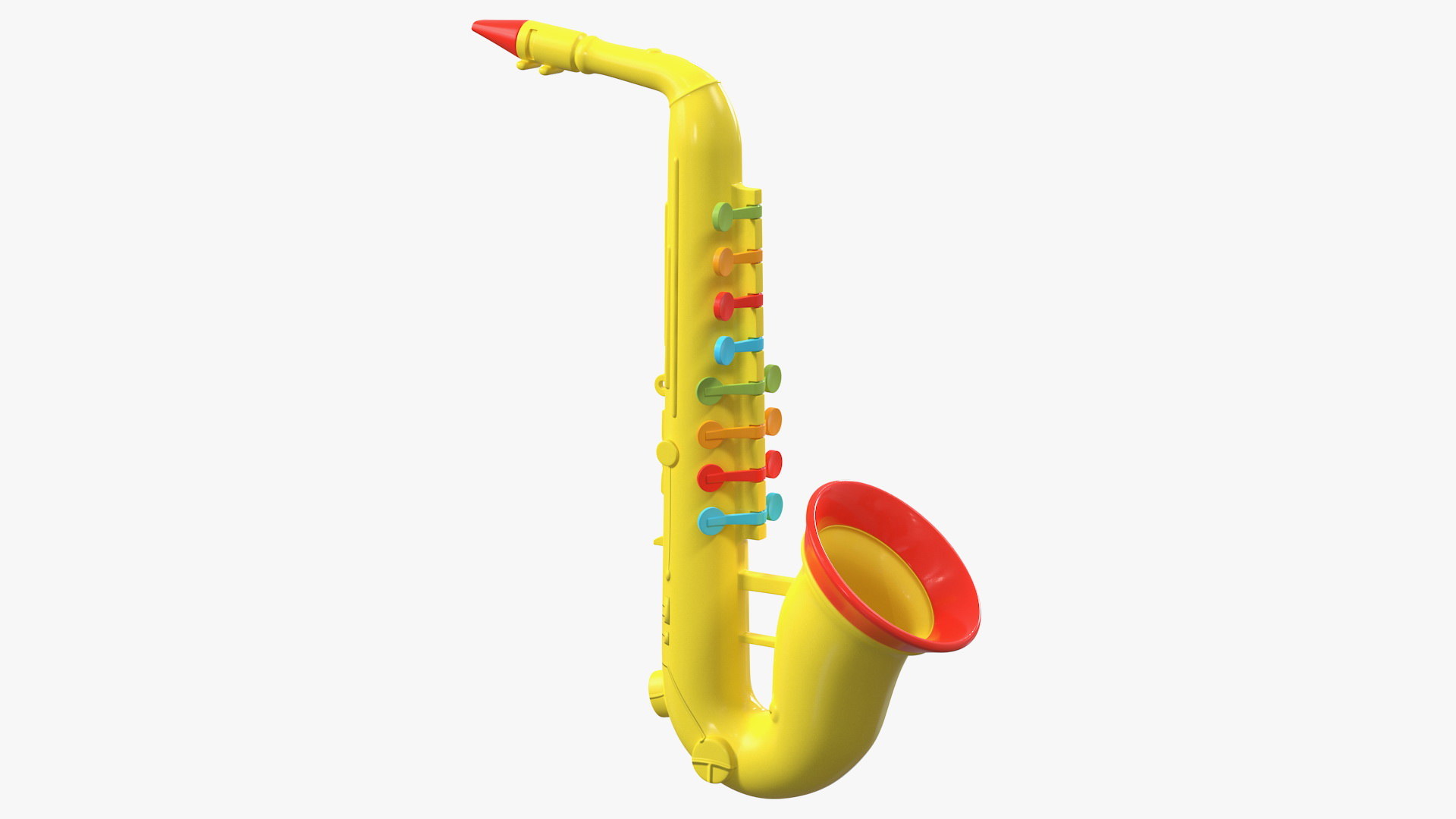 Plastic colorful toy saxophone 3D model - TurboSquid 1626375