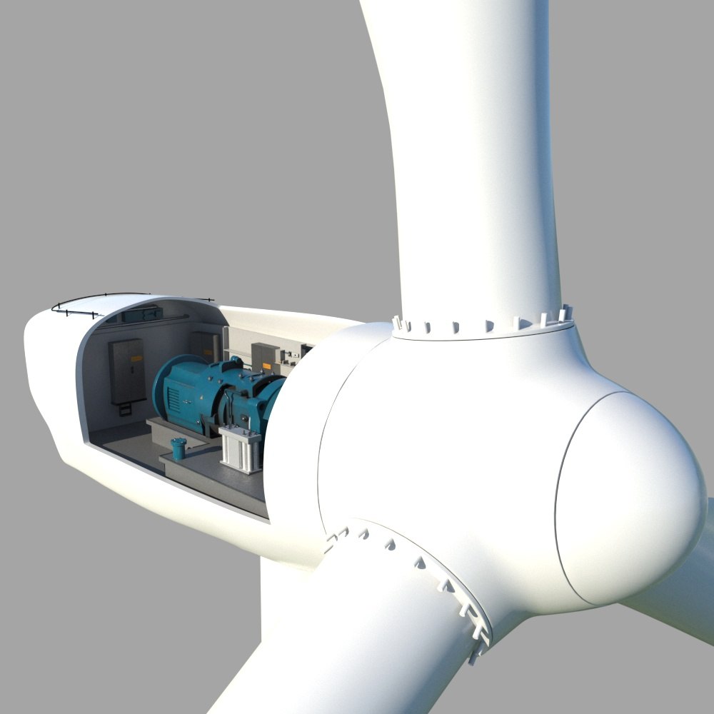 Wind turbine generator model - TurboSquid 1626408