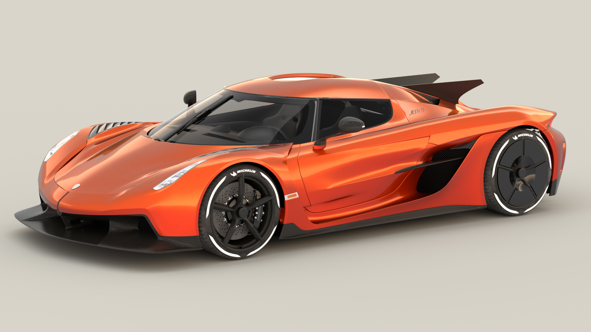 Orange koenigsegg jesko absolut 3D model - TurboSquid 1626601