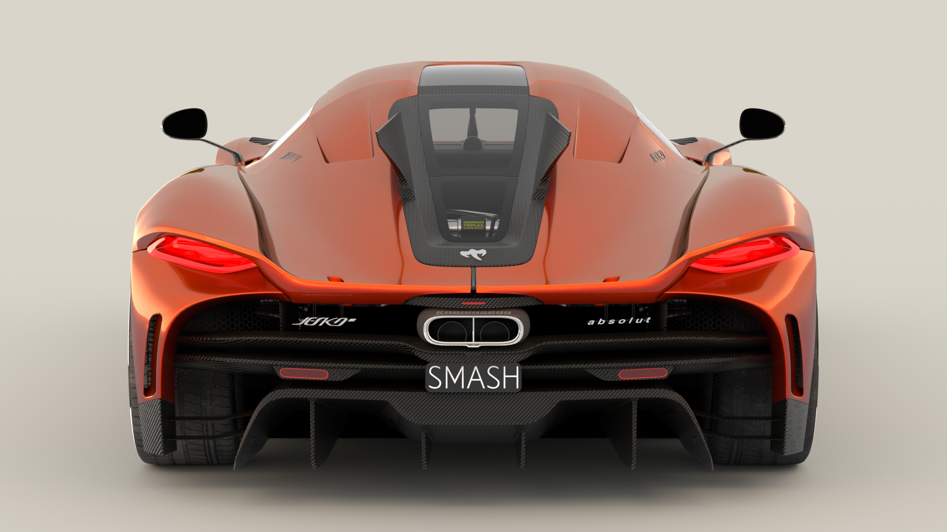 Orange koenigsegg jesko absolut 3D model - TurboSquid 1626601