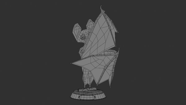cartoon bat rigged 3d obj