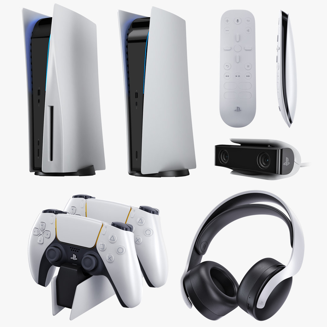 Modelo 3d Sony Playstation 5 Colecci n PS5 2020 TurboSquid 1627598
