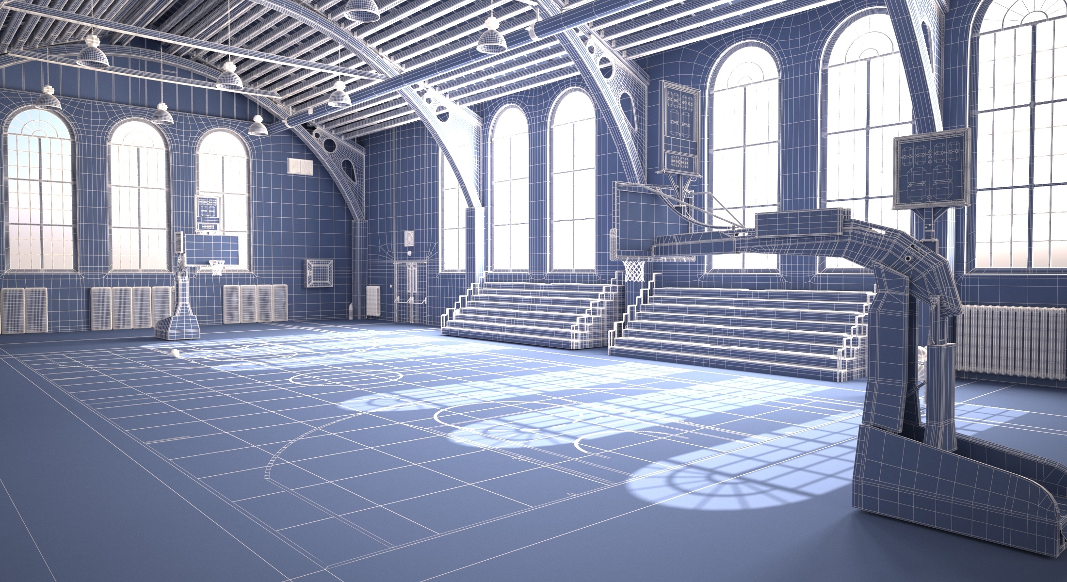 Gymnasium arena 3D model - TurboSquid 1627736
