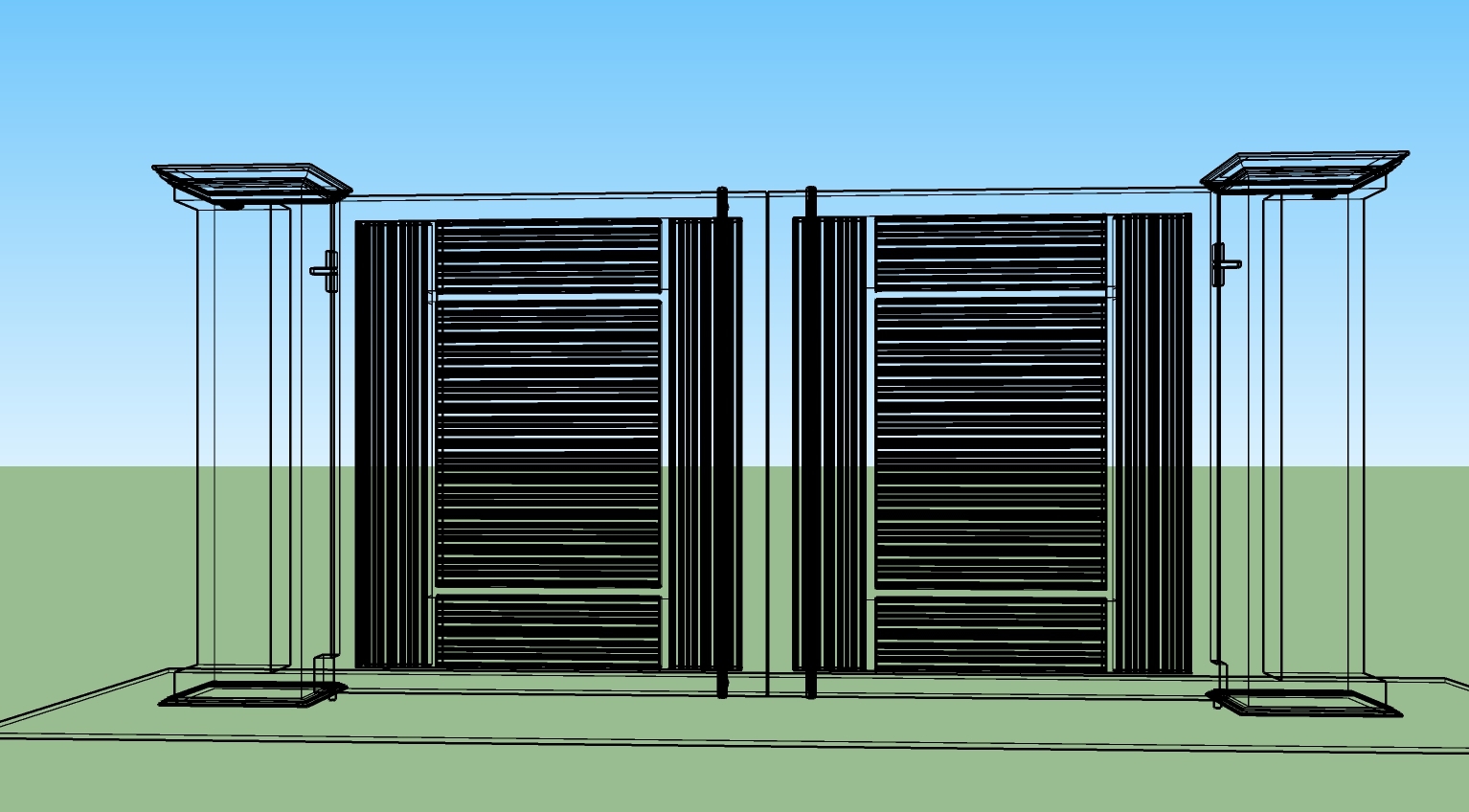 Modern gate designed 3D - TurboSquid 1627824