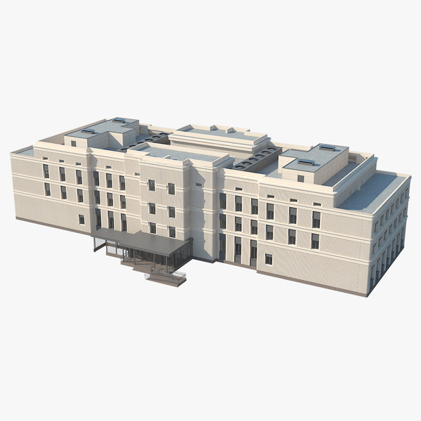 Hospital building 3D model - TurboSquid 1627855