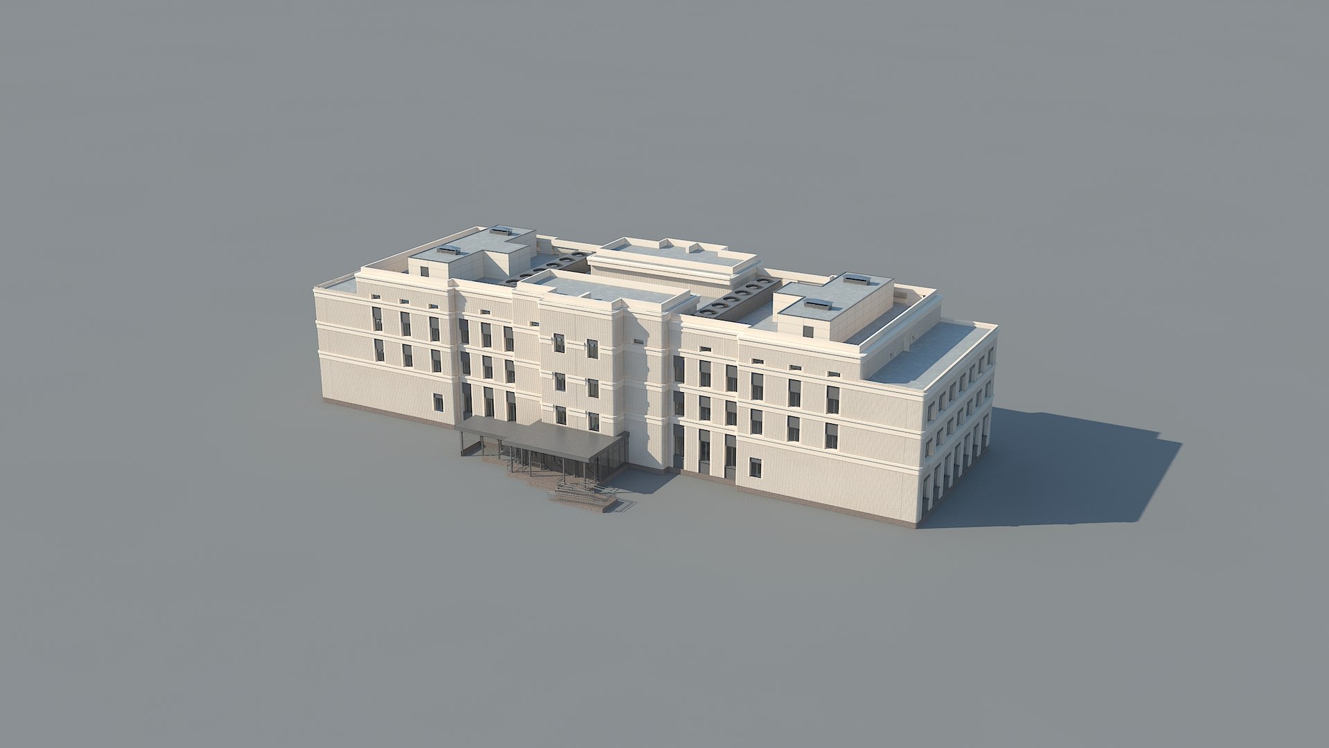 Hospital building 3D model - TurboSquid 1627855