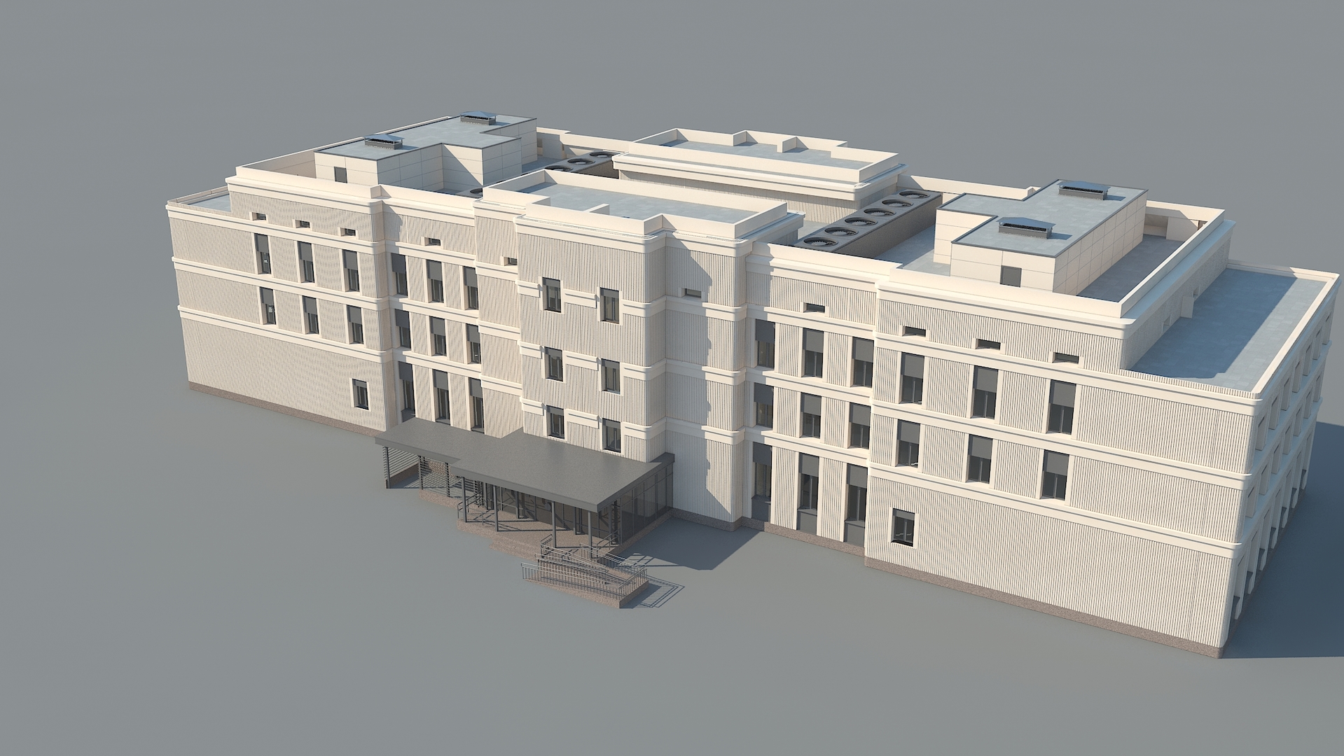 Hospital building 3D model - TurboSquid 1627855