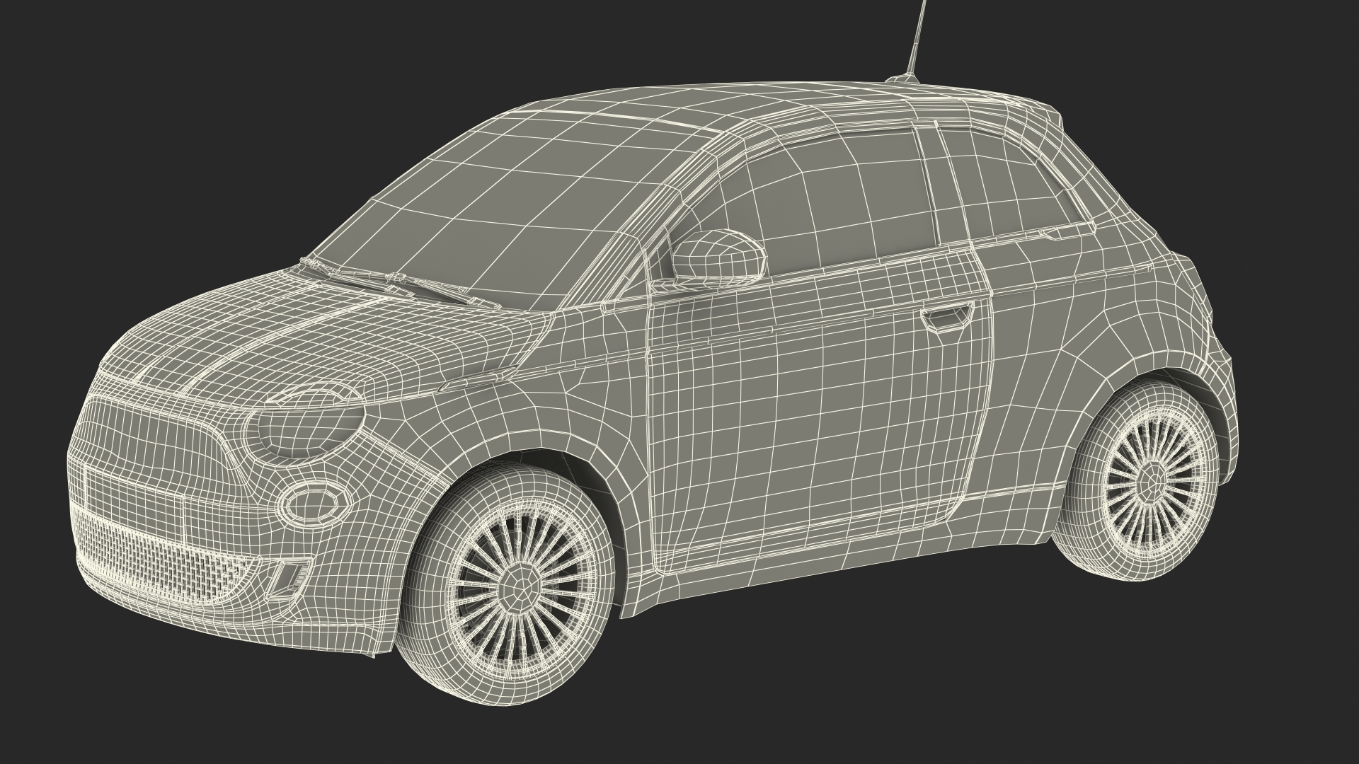 3D ev compact car rigged model - TurboSquid 1628083