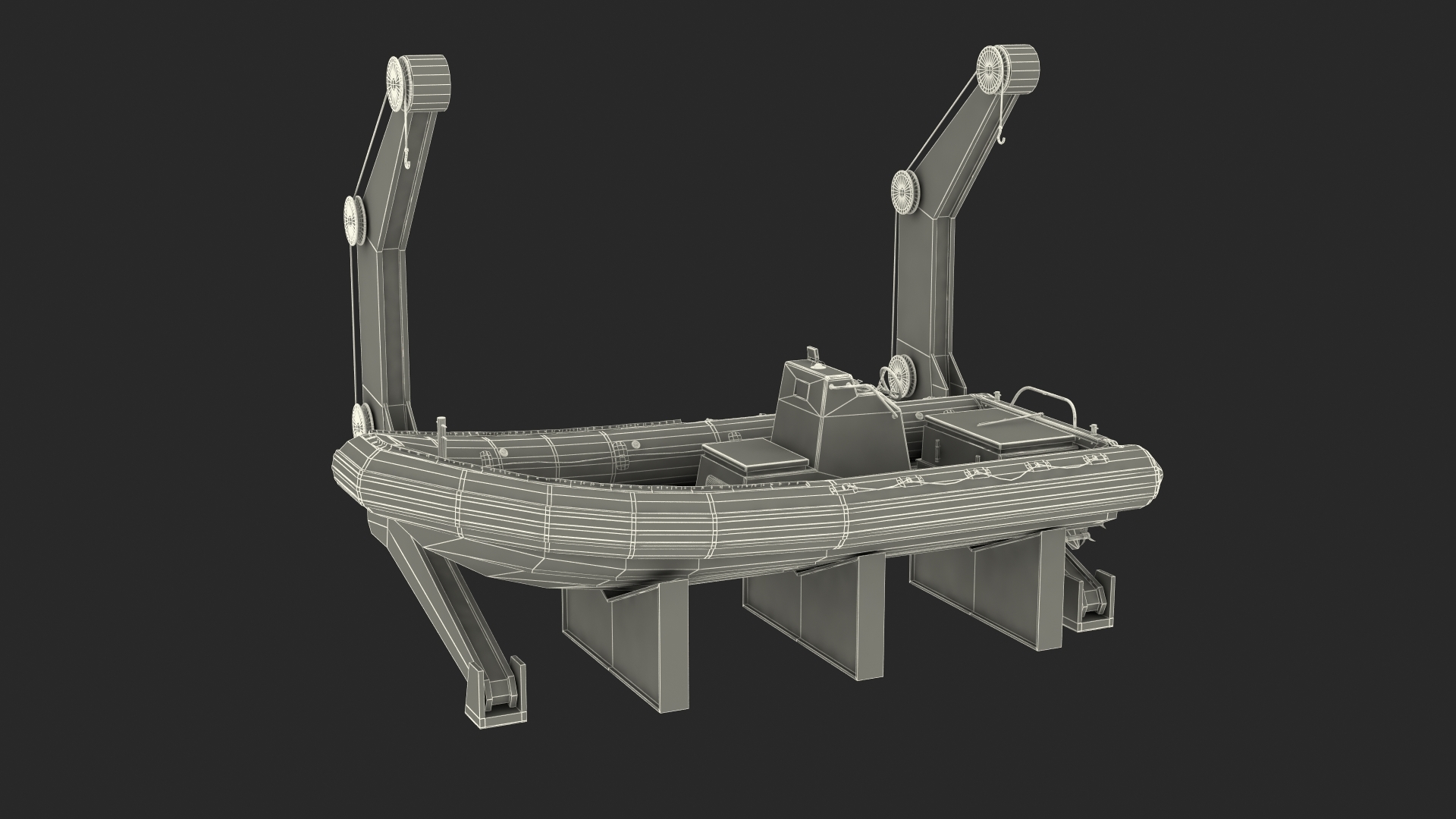 3D boat crane model - TurboSquid 1628071