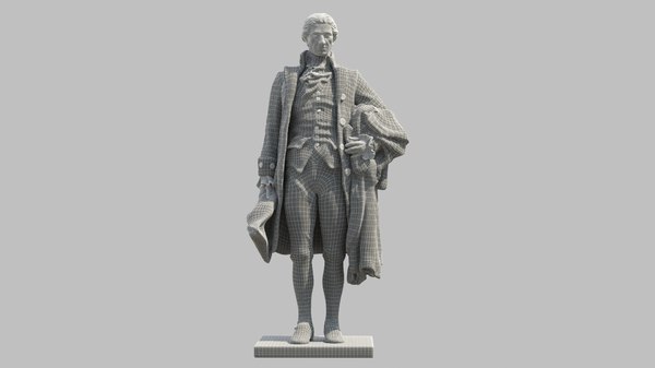 Hamilton statue 3D model - TurboSquid 1628366