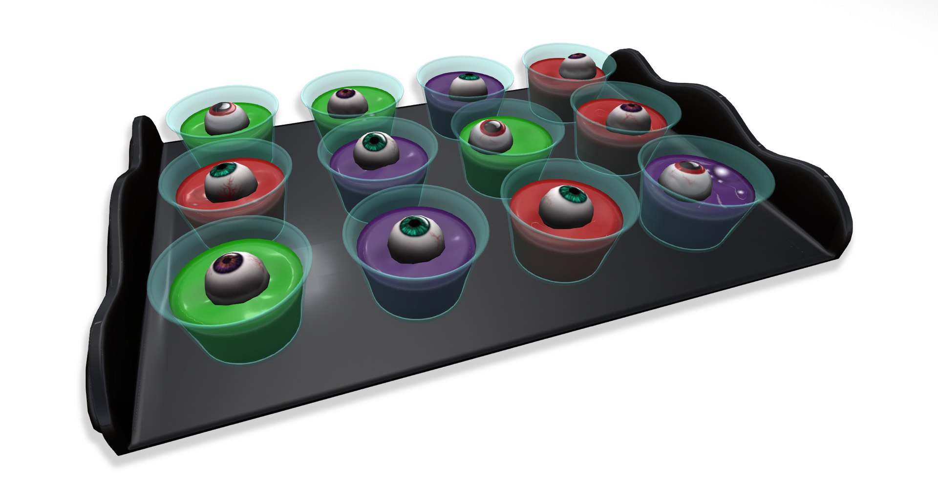 3D jello shot tray model - TurboSquid 1628523