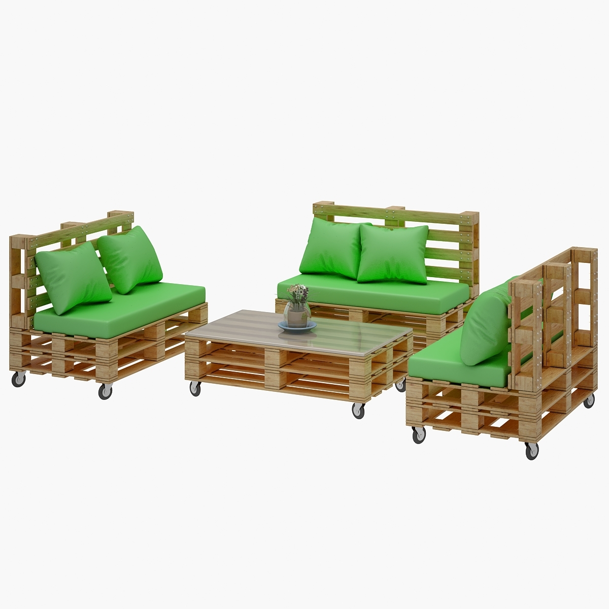 3D palette chair set model - TurboSquid 1628536