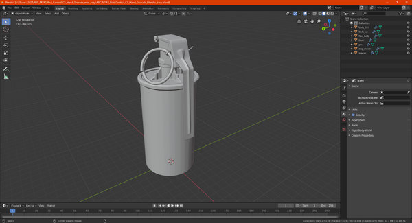 ABC M7A2 防暴 CS 手榴弹3D模型 - TurboSquid 1628611