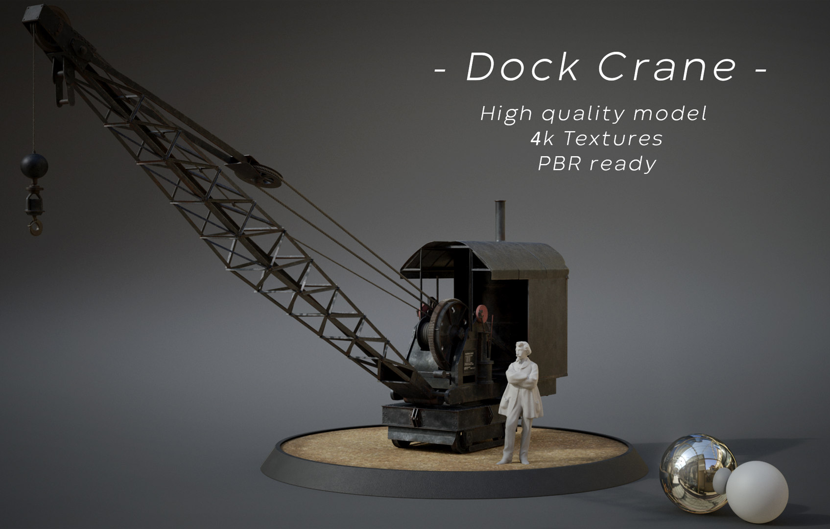 Dock crane 3D model - TurboSquid 1628162
