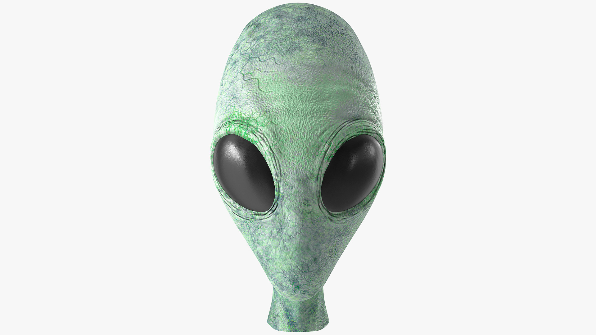 Green alien head 3D model - TurboSquid 1628925