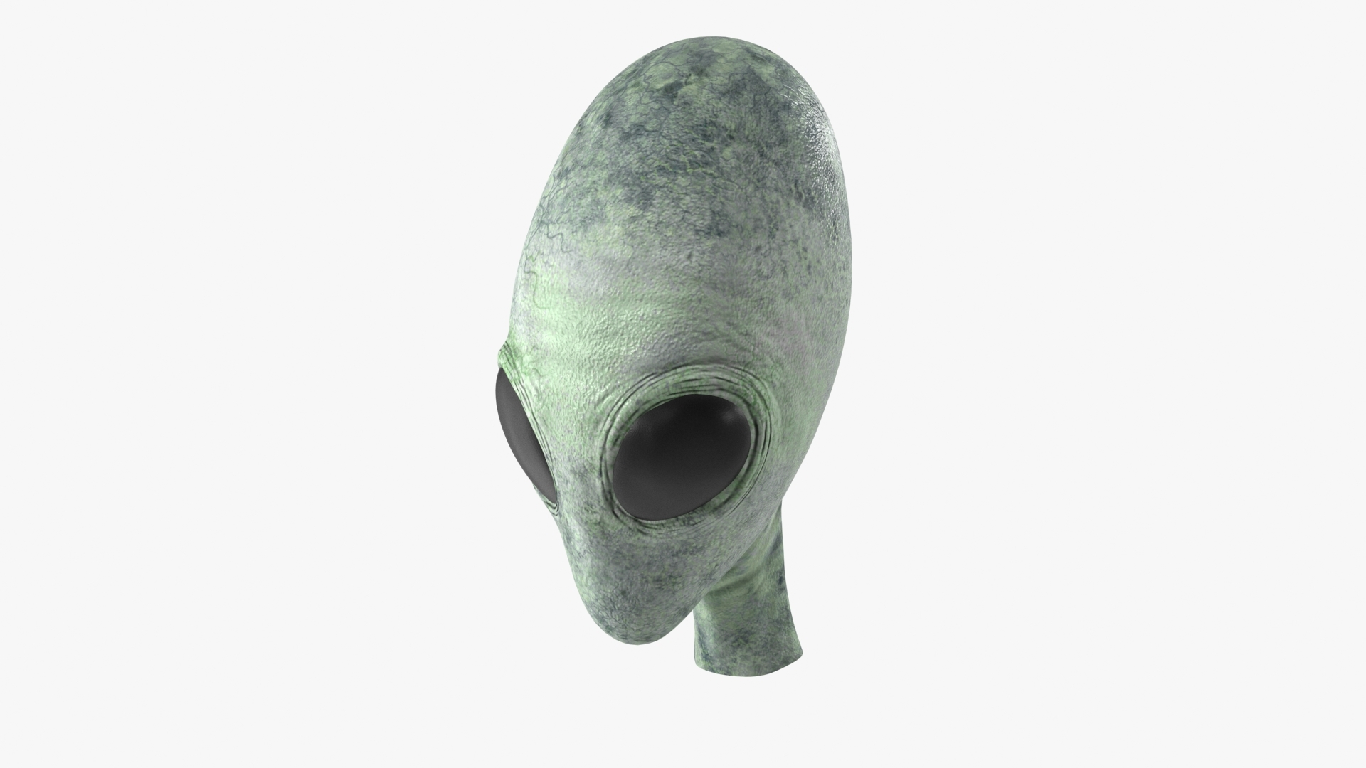 Green alien head 3D model - TurboSquid 1628925