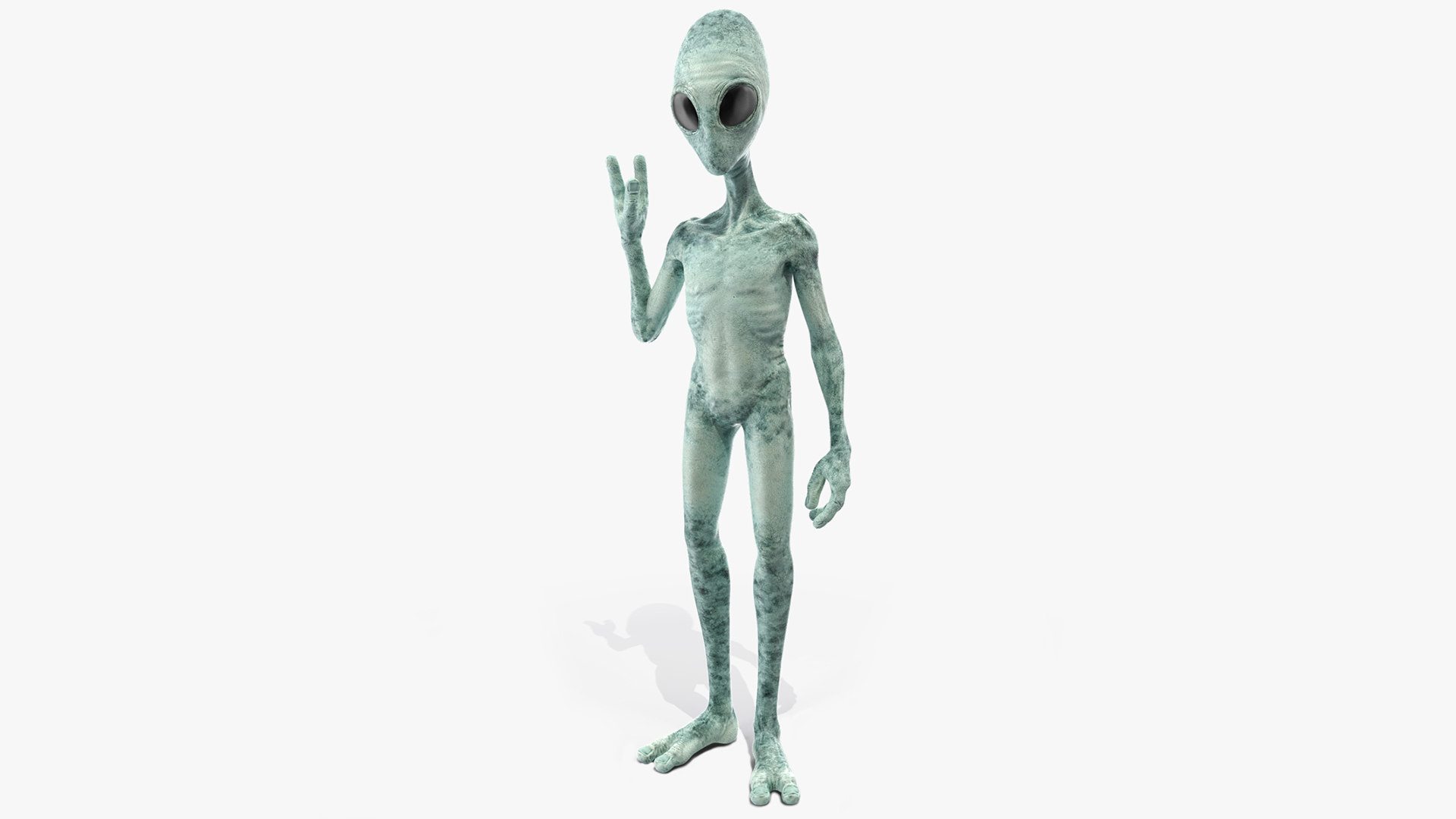 Extraterrestrial alien greeting pose 3D model - TurboSquid 1628884