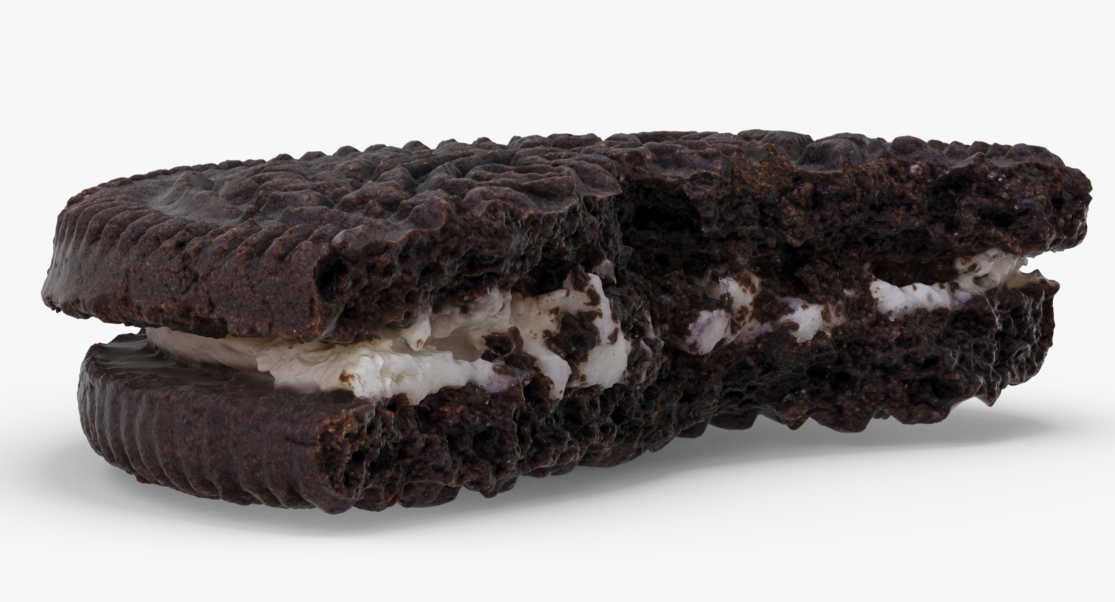 Oreo cookie 01 bitten 3D model - TurboSquid 1628951