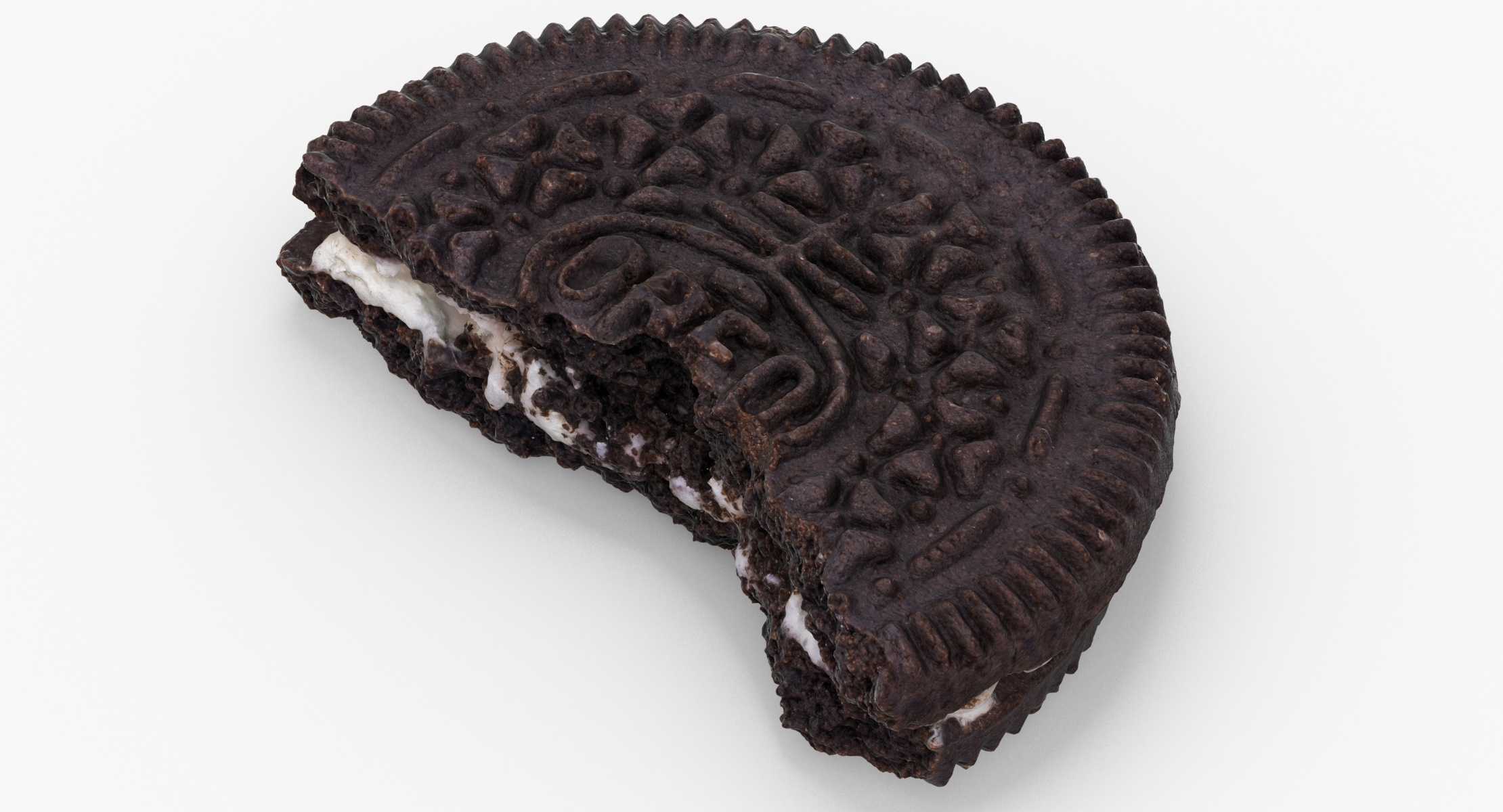 Oreo cookie 01 bitten 3D model - TurboSquid 1628951