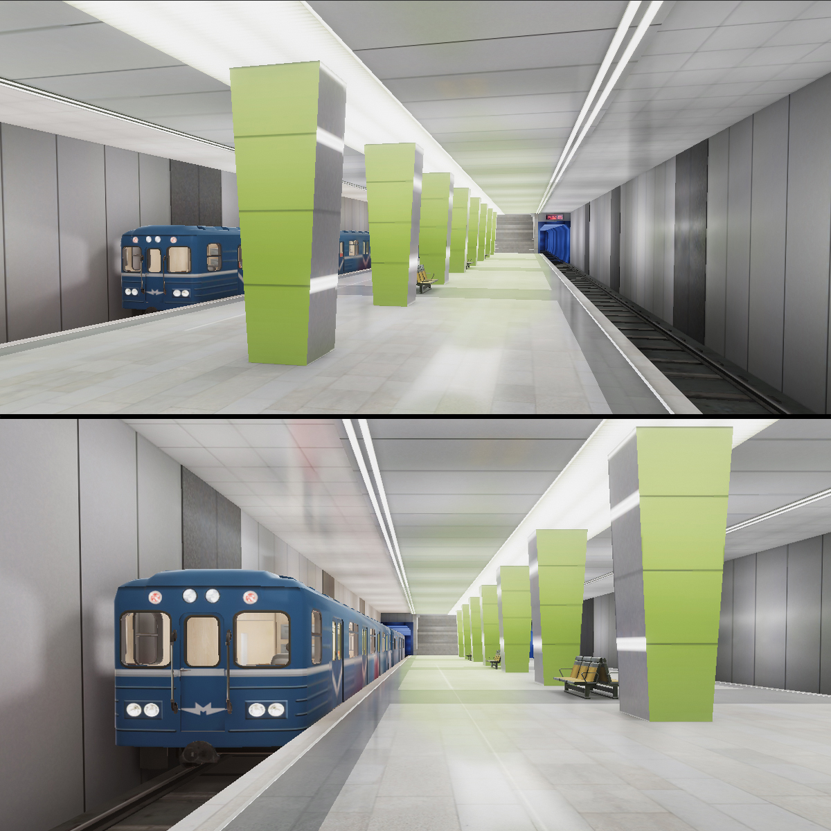 3D subway stations pack vol model - TurboSquid 1629002