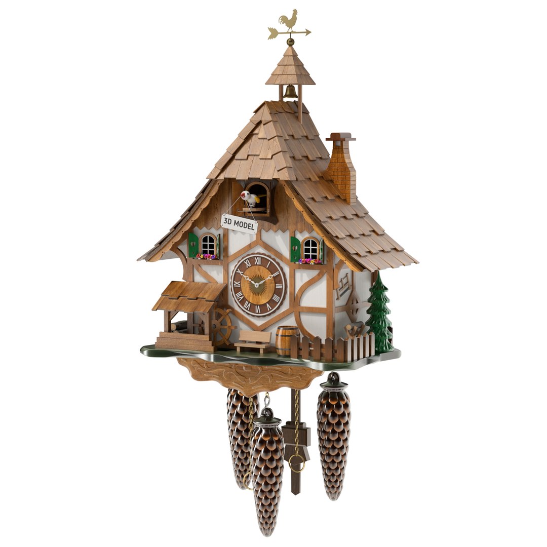 Clock cuckoo 3D model - TurboSquid 1629229