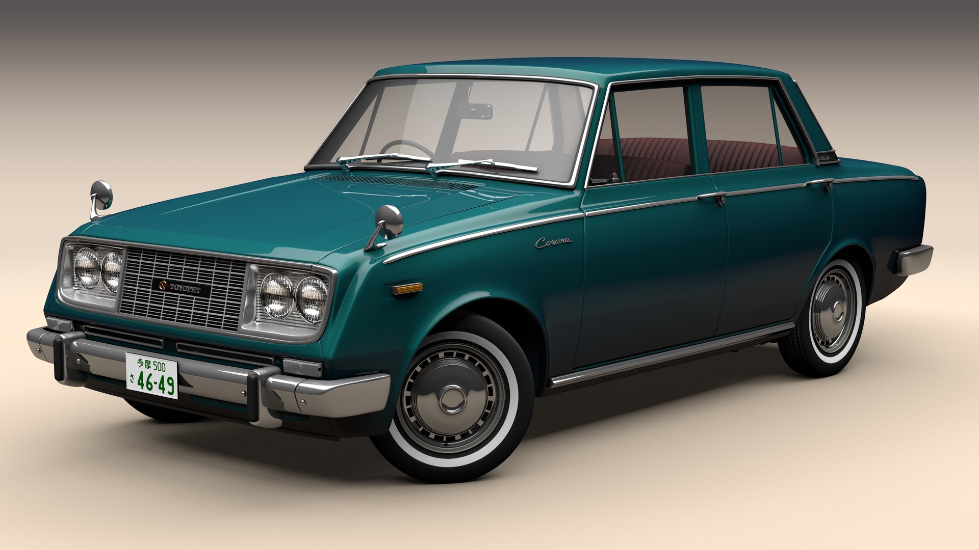 Toyopet Corona 轿车 RT40 19643D模型 - TurboSquid 1629915
