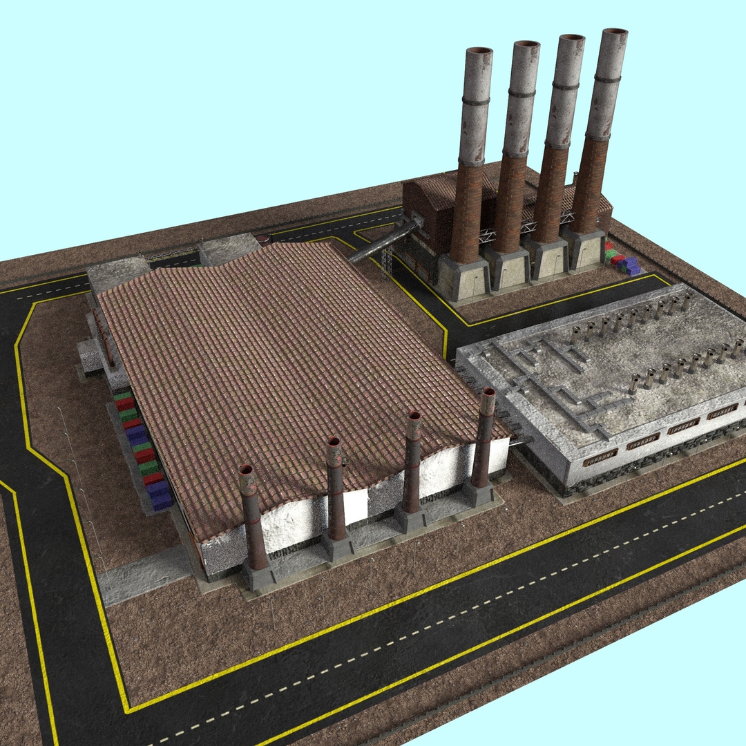 3D model factory buildings - TurboSquid 1630032