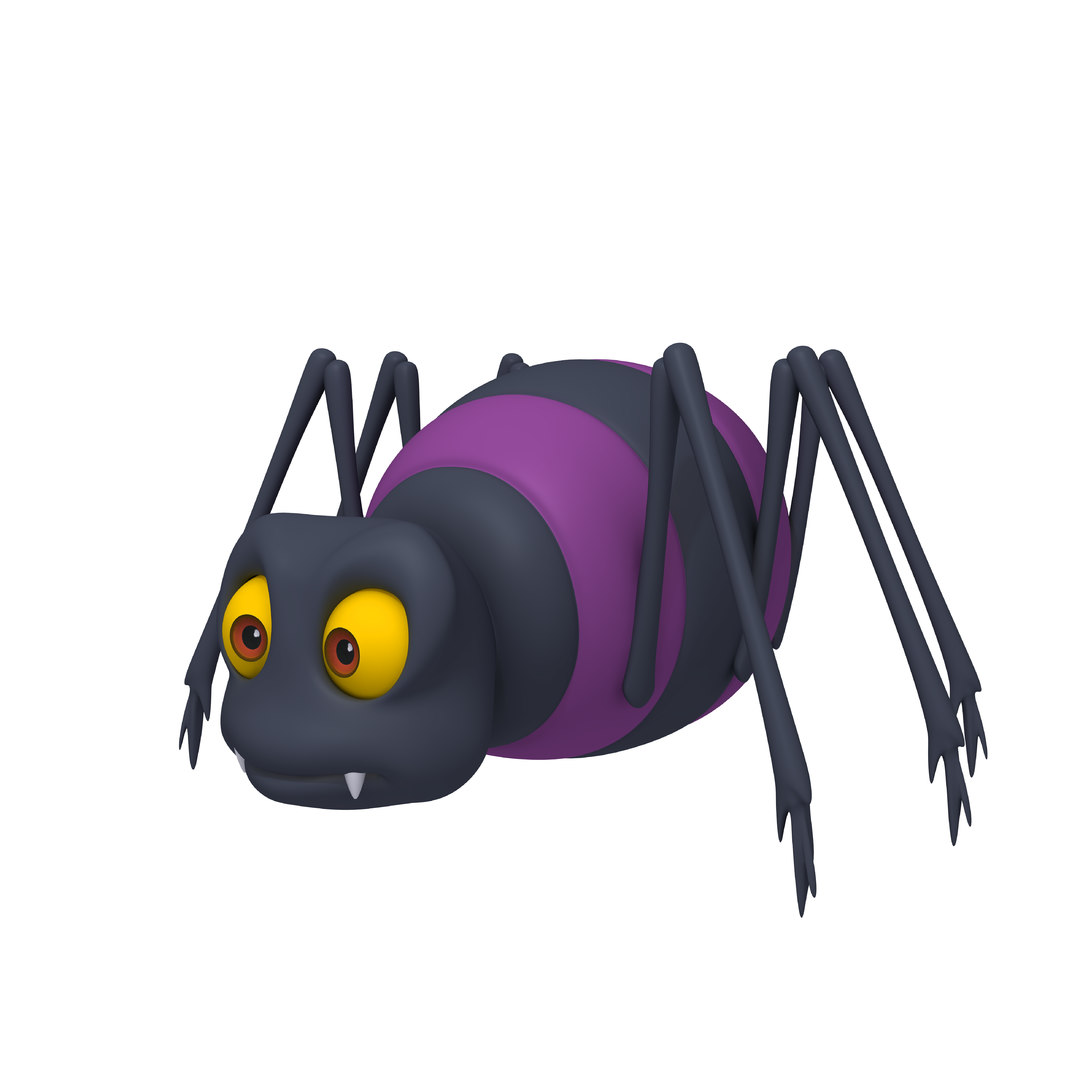 Spider cartoon 3D model - TurboSquid 1630058