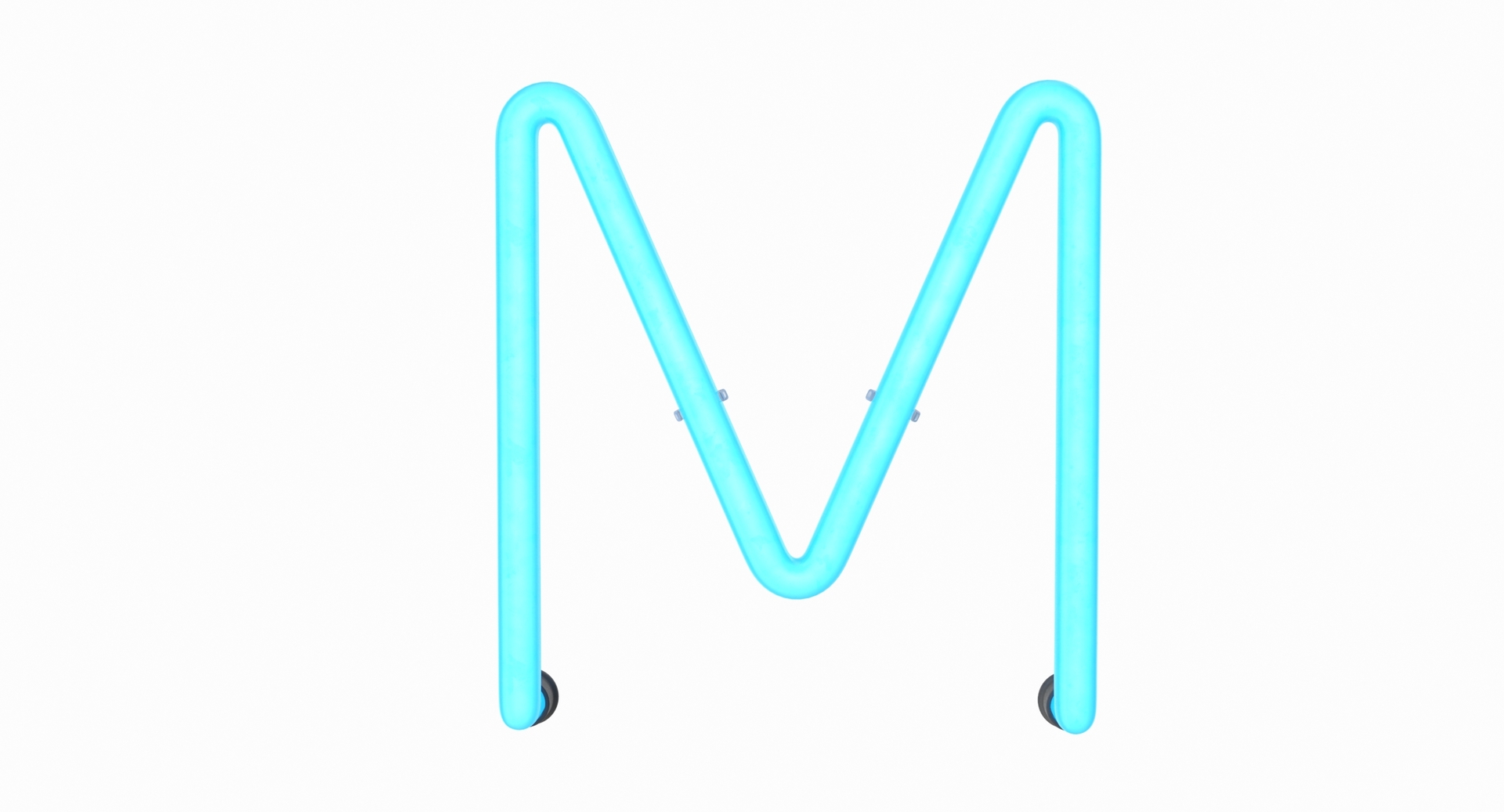 Neon letter m alphabet model - TurboSquid 1630193