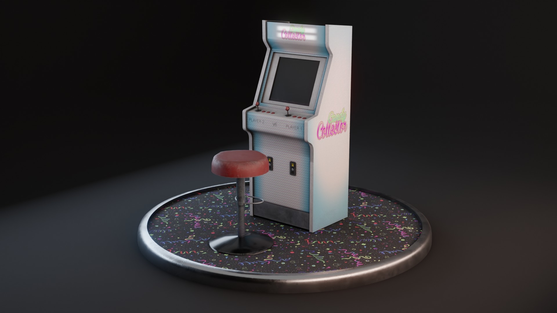 4 arcade machines chair 3D - TurboSquid 1630300