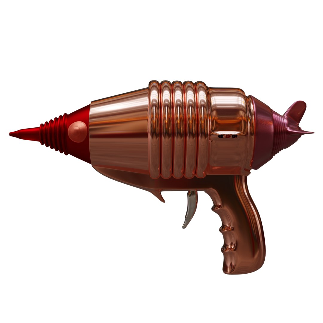 Retro raygun pistol 3D model - TurboSquid 1631105