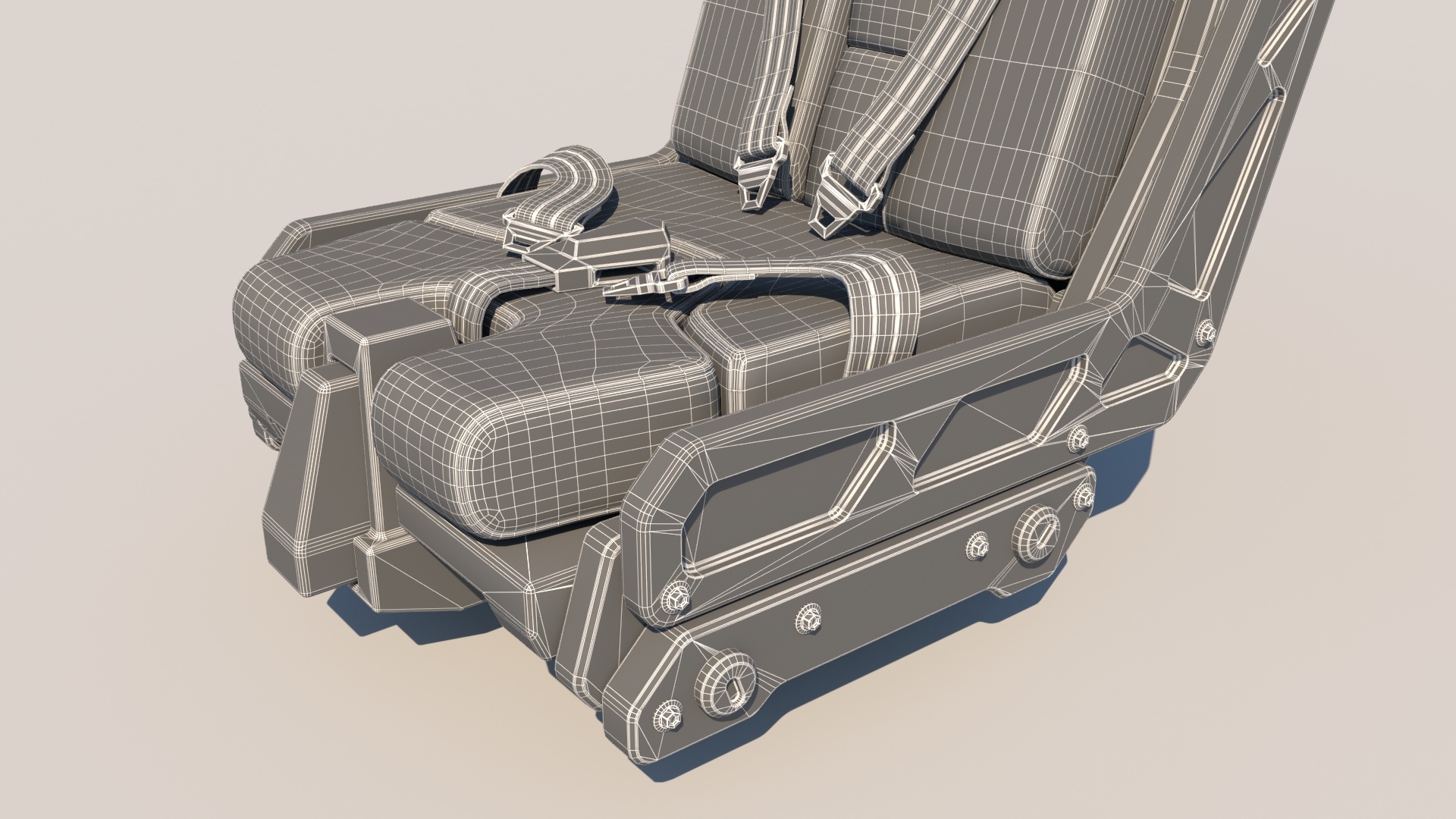 Science fiction pilot seat model - TurboSquid 1631249