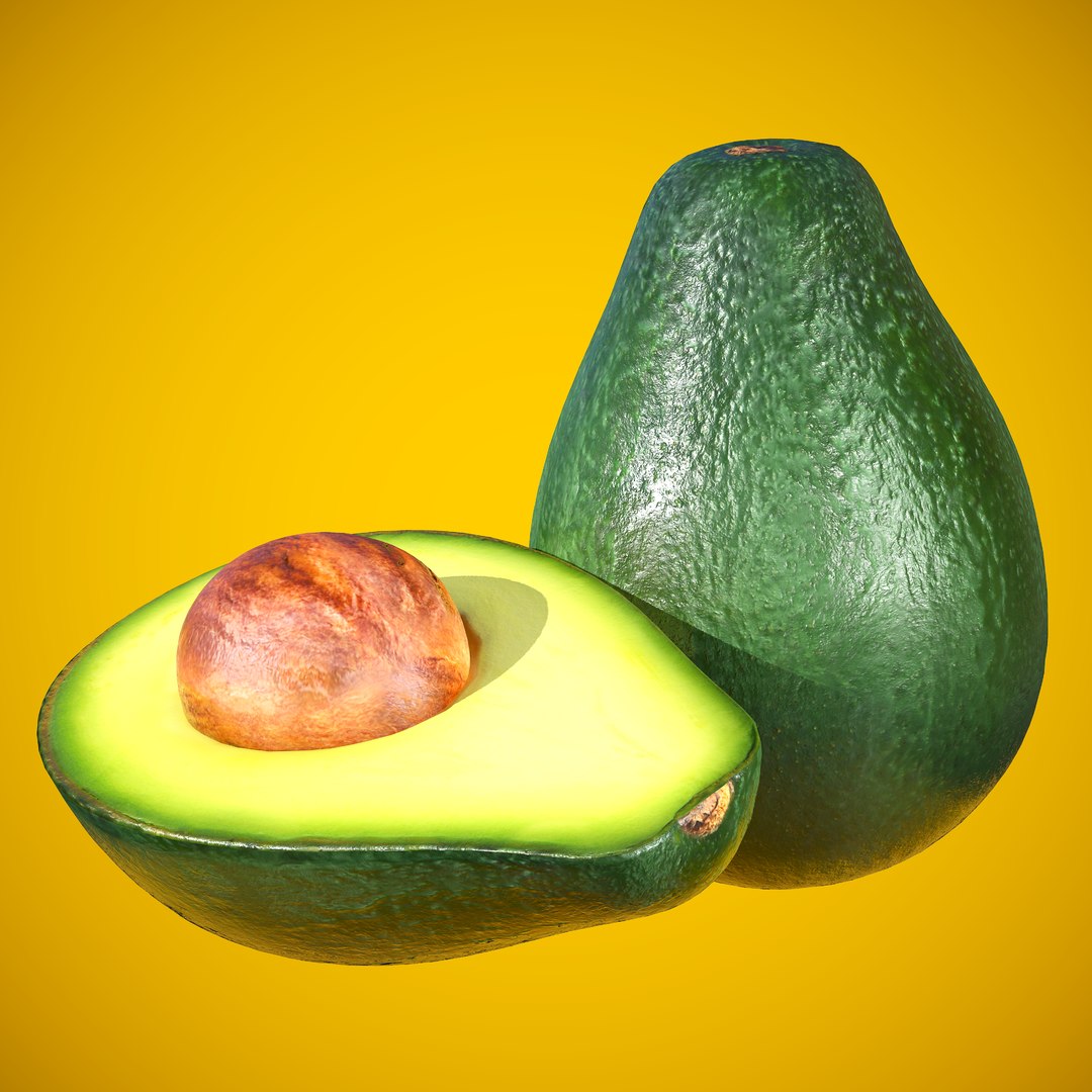 3D avocado photorealistic realtime - TurboSquid 1631293