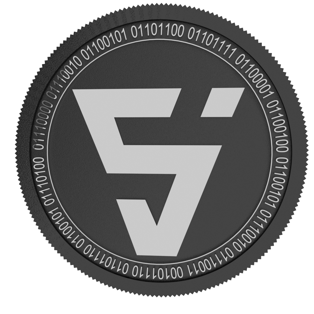 Valor token black coin model - TurboSquid 1631331