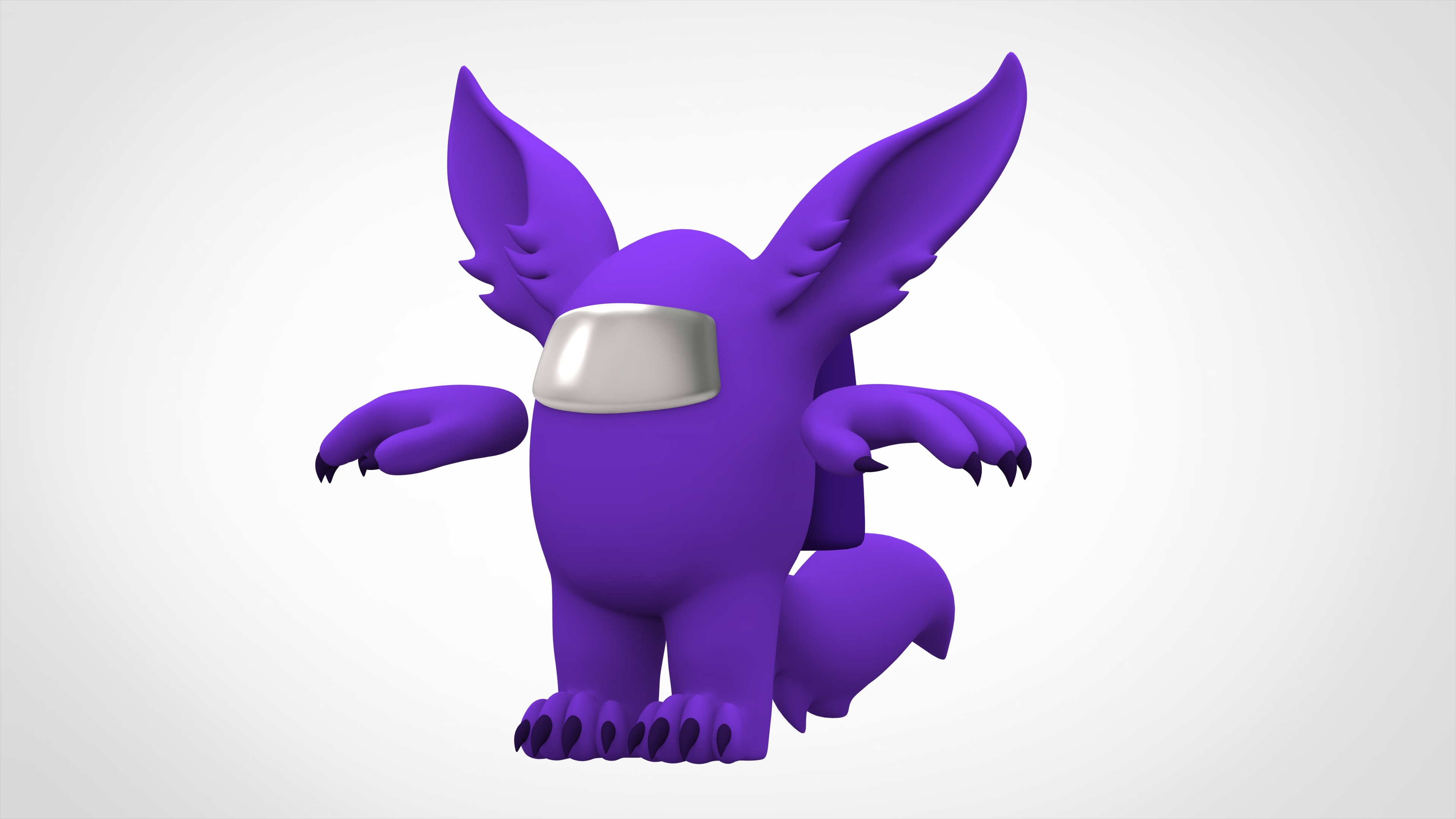 Purple werewolf 3D - TurboSquid 1631537