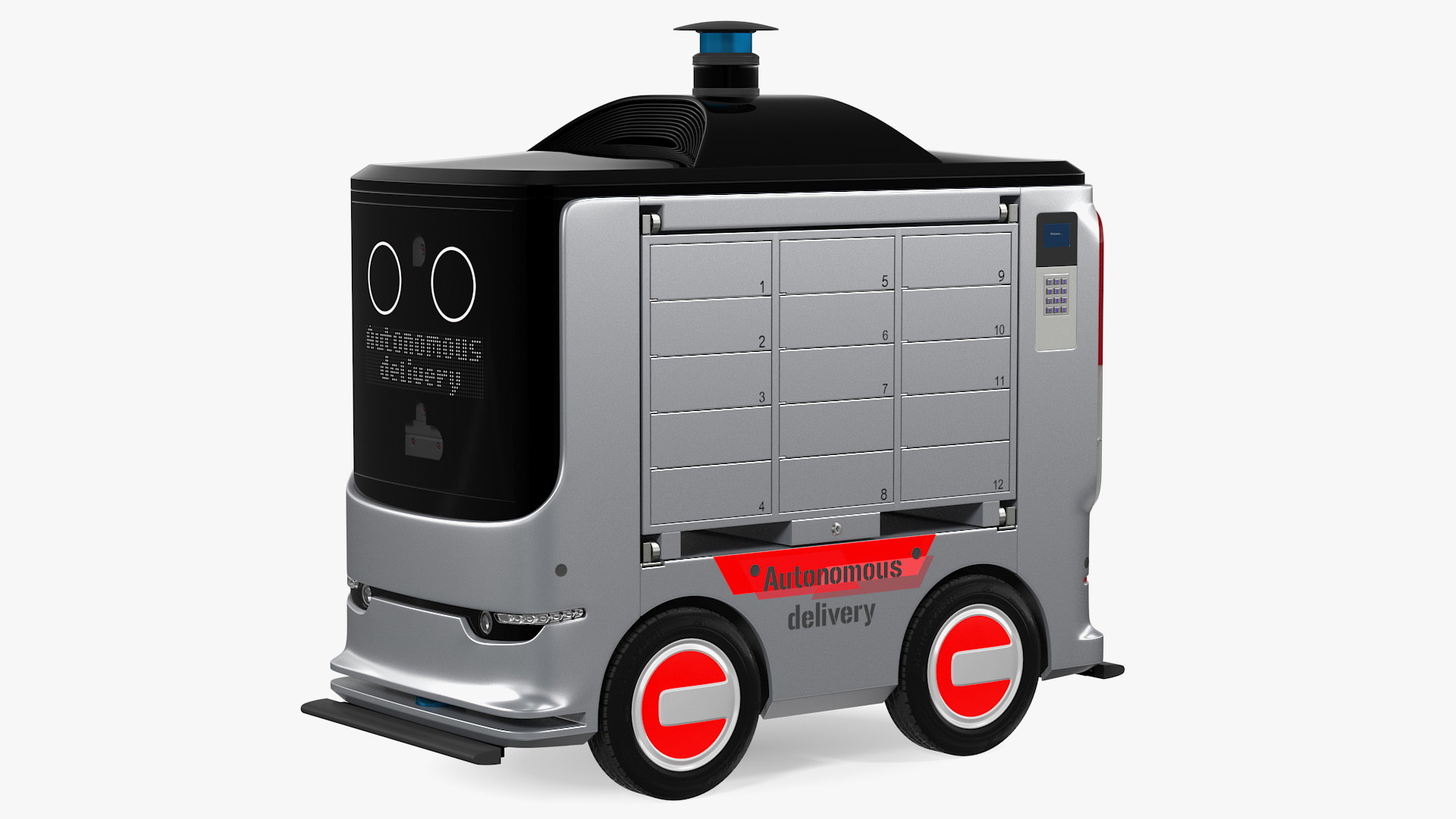 3D autonomous delivery service robot - TurboSquid 1631799