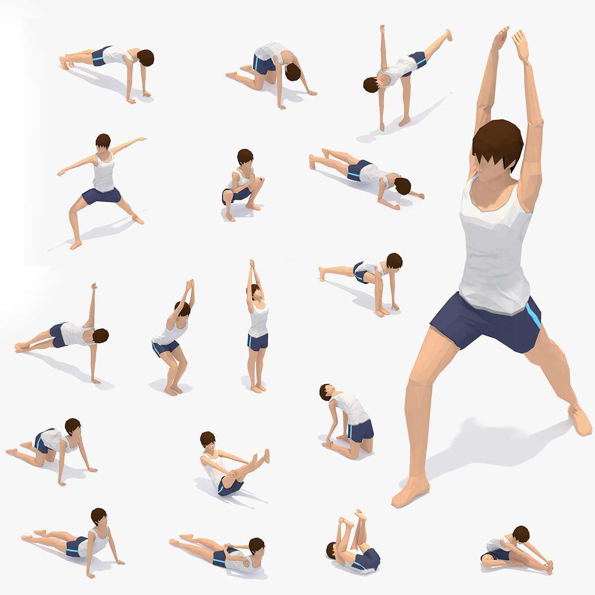 3D animations yoga pose woman - TurboSquid 1633055