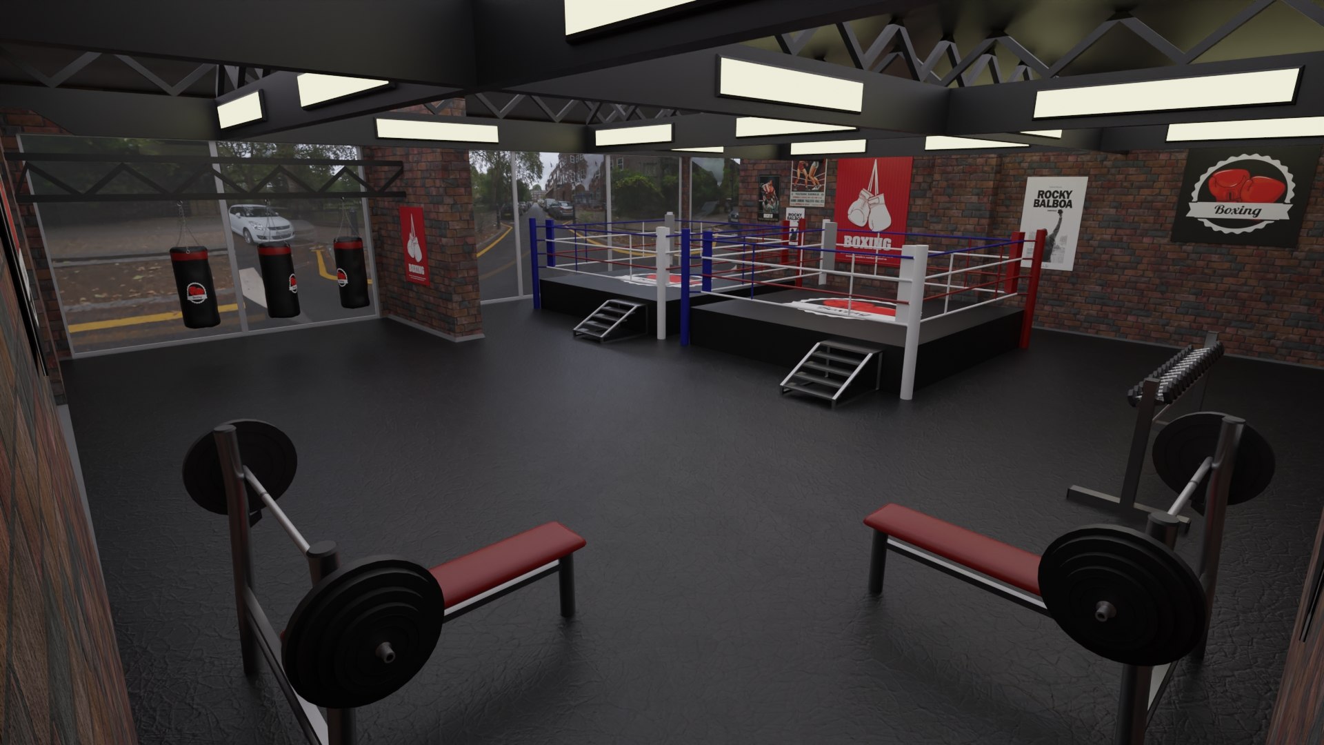 3D boxing studio - training - TurboSquid 1631737