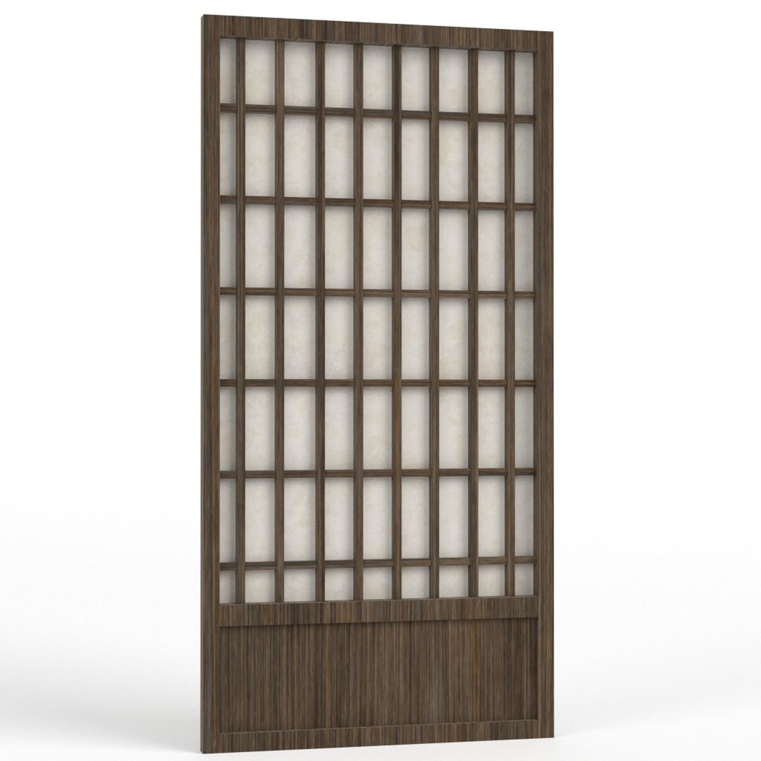 Shoji japanese paper door 3D model - TurboSquid 1632144