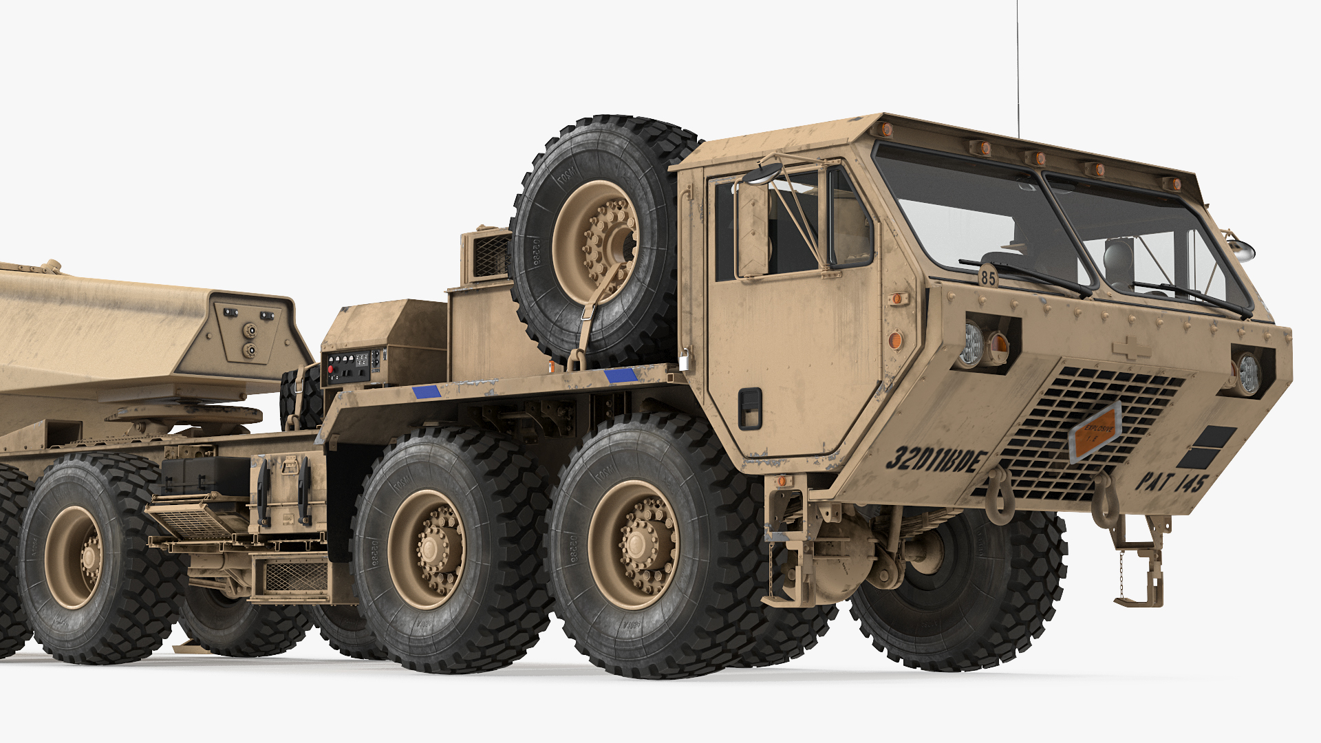 M983 Tractor with TPY2 XBand Radar Desert3D模型 - TurboSquid 1632488