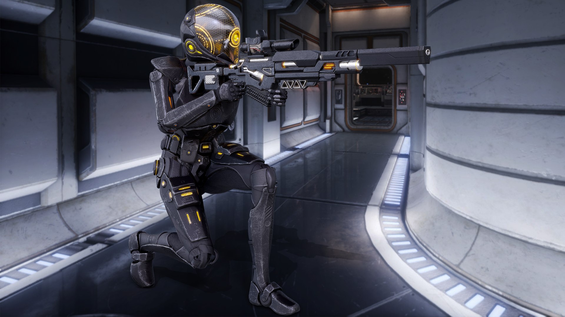Soldier female sniper rifle model - TurboSquid 1632592