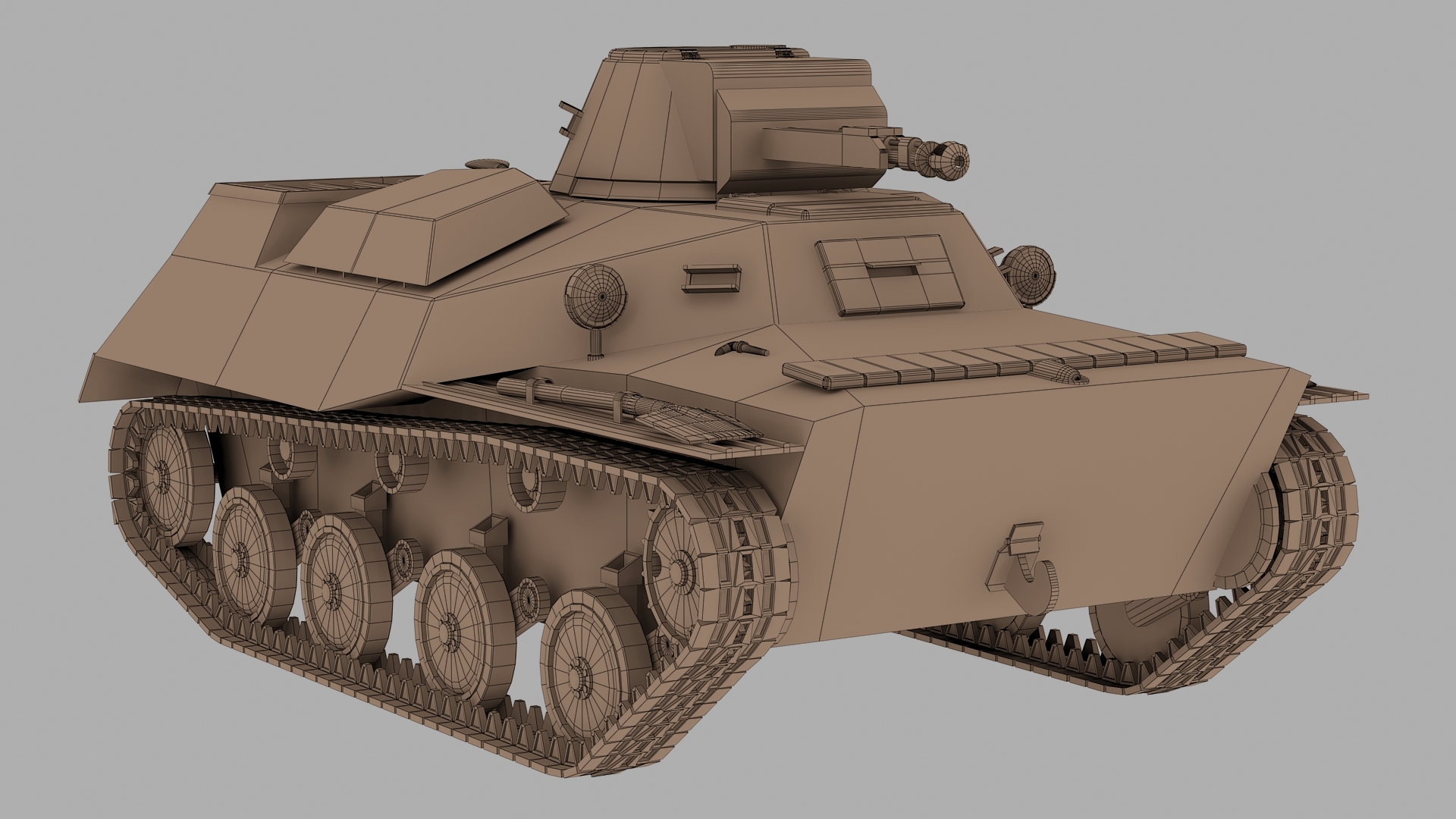 3D ww2 amphibious t40 tank track model - TurboSquid 1632797